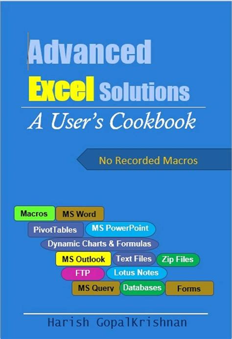 Advanced Excel Solutions A Users Cookbook Ebook