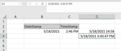 How To Add A Timestamp To An Excel Record
