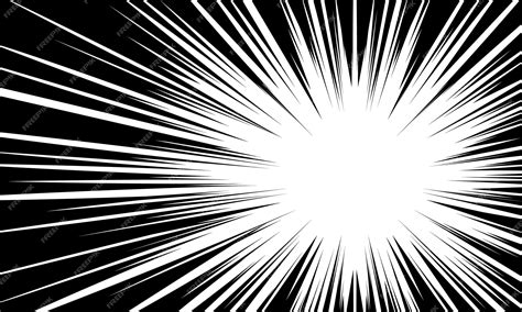 Premium Vector Concentrated Comic Lines Speed Monochrome Background