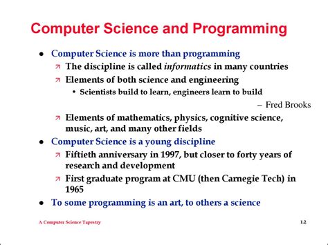 A Computer Science Tapestry Online Presentation