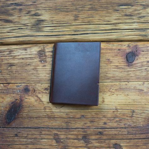 Leather Notebook In A7 Format X17 Color Brown Chestnut Made In