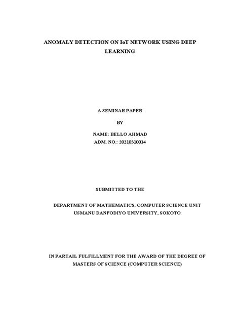 Anomaly Detection On Iot Network Using Deep Learning Pdf Wireless Sensor Network Internet
