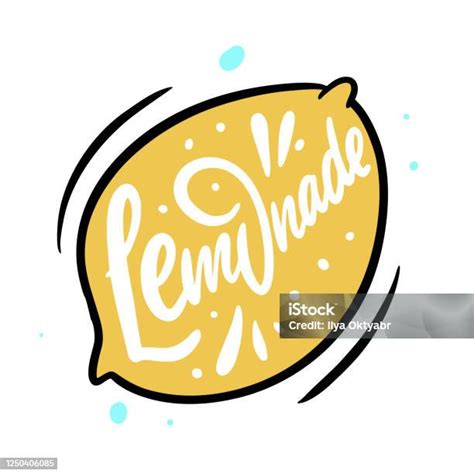 레모네이드 기호 유기농 제품 만화 스타일 벡터 그림입니다 흰색 배경에 격리 0명에 대한 스톡 벡터 아트 및 기타 이미지 0명 과일 노랑 Istock