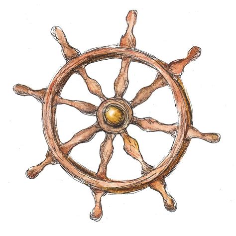 Pirates Wheel Fabric Panel