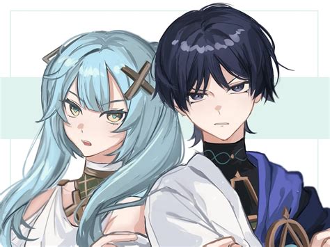 Scaramouche Wanderer And Faruzan Genshin Impact Drawn By Mnce O Danbooru