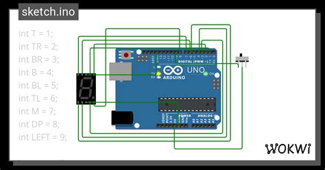 One Digit Wokwi Esp32 Stm32 Arduino Simulator