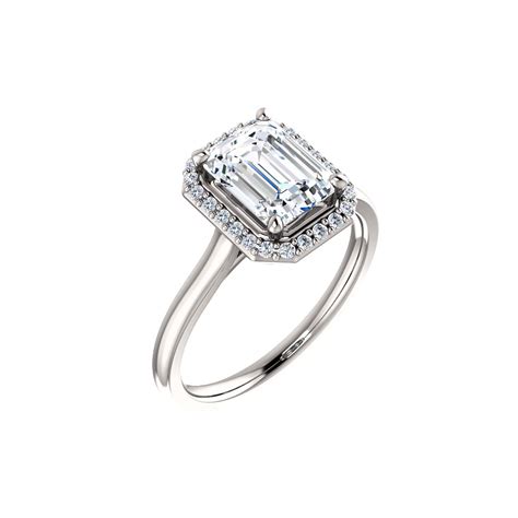 Emerald Halo Engagement Ring Serli And Siroan