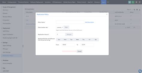 Configure Replication Policy Manageengine Endpoint Central