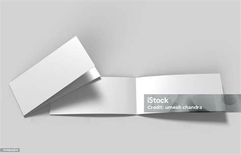 모의 흰색 템플릿을 빈 프리 책자 및 프레 젠 테이 션 디자인 3d 그림입니다 책자에 대한 스톡 사진 및 기타 이미지 책자
