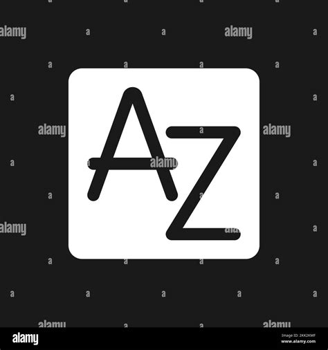 English Alphabet Dark Mode Glyph Ui Icon Stock Vector Image And Art Alamy