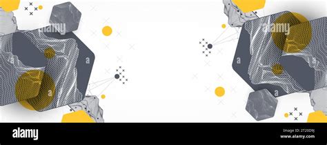 Modern Science Technology Abstract Background Using Hexagonal Shapes Wireframe Spot Surface