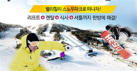 위메프 웰리힐리파크 스키 패키지 판매