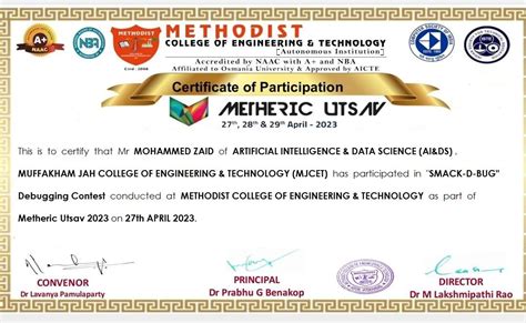 mohammed zaid on linkedin problemsolving debugging mcet