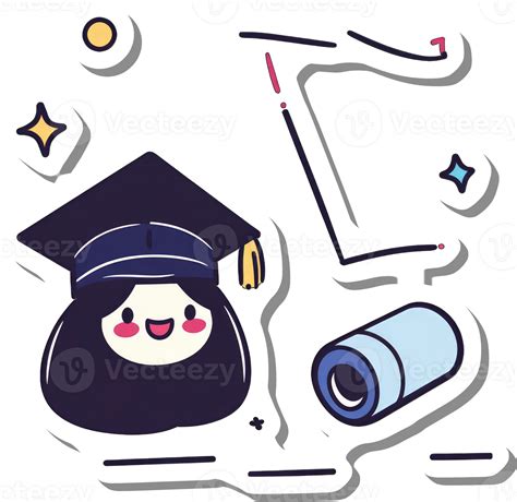 Happy Graduate Girl Cartoon With Camera 55447616 Png