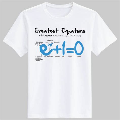 欧拉等式函数公式定理数学哲学eπ微积分理科深灰色纯棉短袖t恤男 虎窝淘