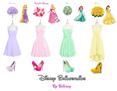 Brittanys Disney Wedding Disney Princess Bridesmaid Dresses