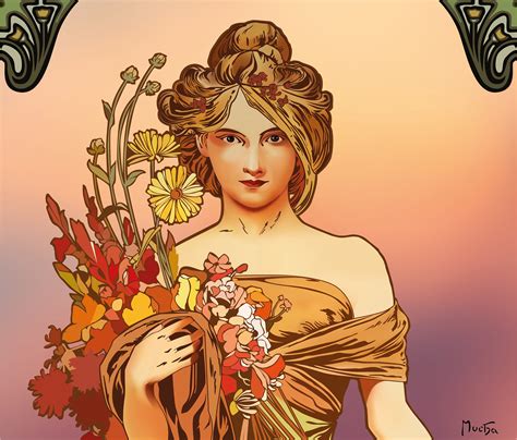 Alphonse Mucha Spring Behance