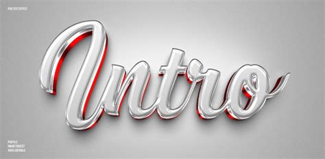 premium psd intro 3d editable text effect
