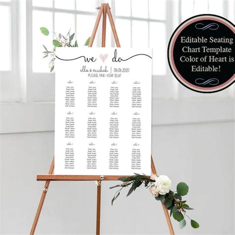 We Do Seating Chart Etsy