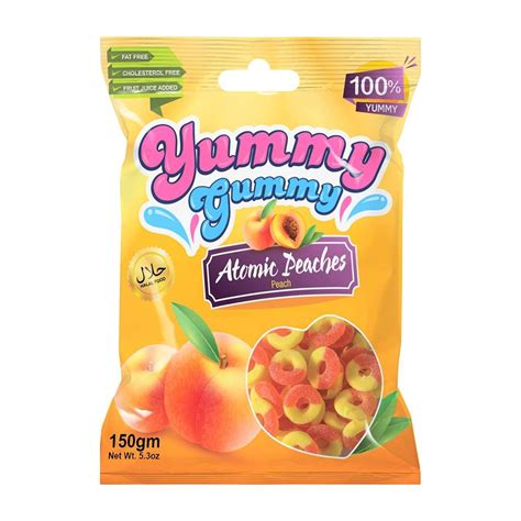 Yummy Gummy Atomic Peach Jelly 150g Max Save