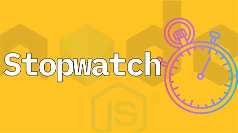 Build A Simple Stopwatch In Node Js Beginner Tutorial YouTube