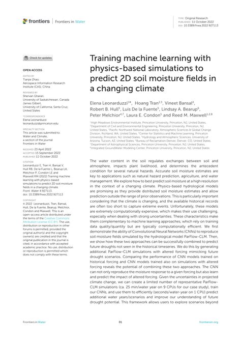 Pdf Training Machine Learning With Physics Based Simulations To