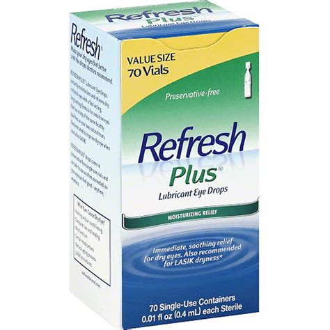 Refresh Plus Eye Drops Lubricant Vials Value Size Buehlers