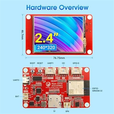 Esp32 Touchscreen Monitor 2 4 Inch Tft Lcd Touch Screen 240x320 Spi Ili9341v Hmi
