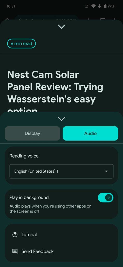 Android Reading Mode Updated With Background Playback