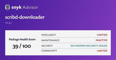 Scribd Downloader Python Package Health Analysis Snyk
