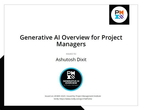 Ashutosh Dixit On Linkedin Generative Ai Overview For Project Managers Pm Certified By Pmi