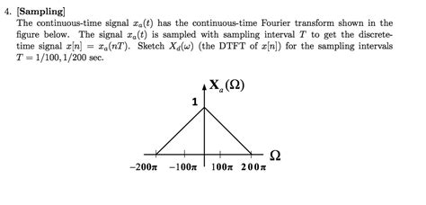 Solved The Continuous Time Signal Xat Has The Continuous Time