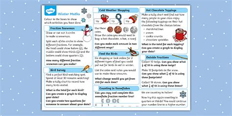 Cfe First Level Maths Winter Activity Grid Teacher Made
