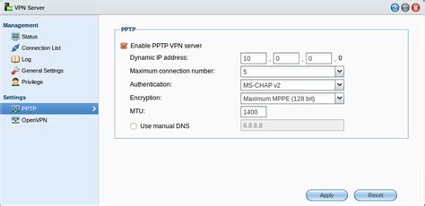 How to connect Ubuntu Client to Synology VPN server using PPTP Random Hacks σX