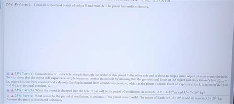 [solved] 5 Problem 6 Consider A Spherical Planet
