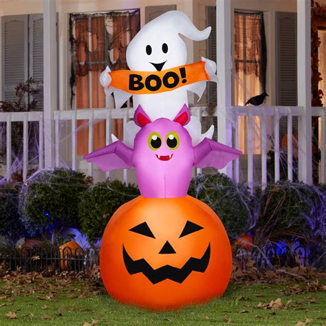 Tricky Treats Inflatable Halloween Character Stack 55ft At Home