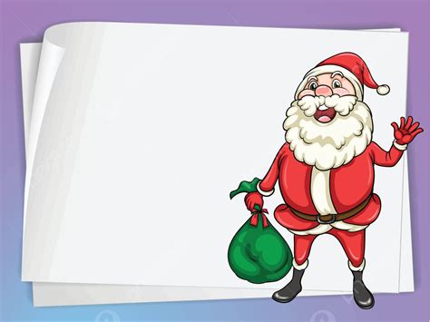 Hojas De Papel Y Plantilla De Santa Claus Papel Viejo Vector Png