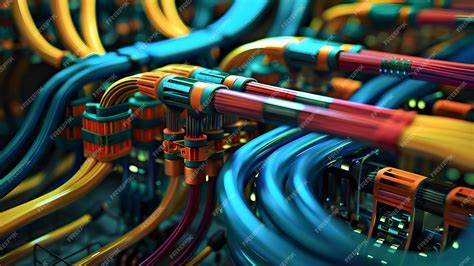 Premium Photo Detailed Diagram Of Intricate Fiber Optic Cable System