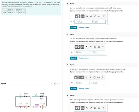 Solved You Set Up The Circuit Shown In Figure 1 Where C Chegg Com
