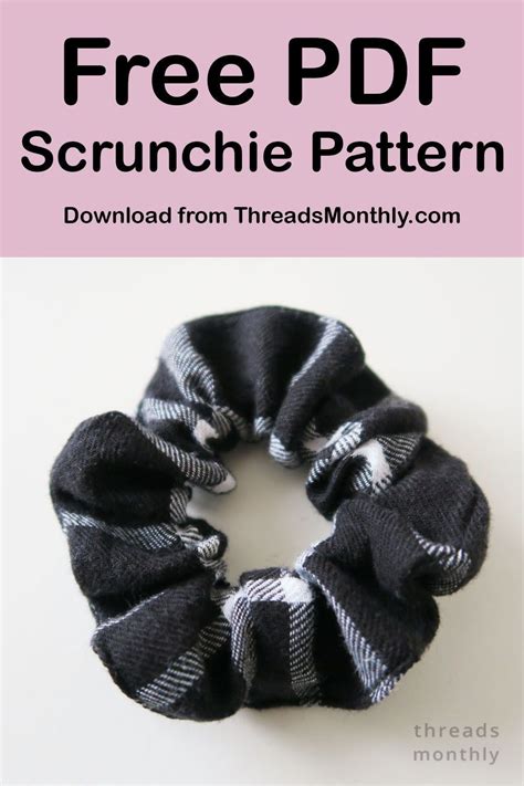Easy Diy Printable Scrunchie Pattern