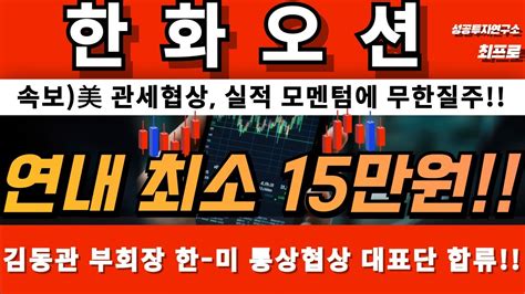 한화오션 주가전망 속보 오늘 호실적 발표 신고가 경신랠리 시작 김동관 부회장 협상 대표단 합류 실적모멘텀 무한질주 한화오션 조선 Lng