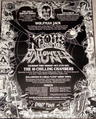 Knotts Halloween Haunt 1977 Knotts Wiki Farm Fandom