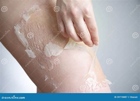 Mask For Skin Thighs Against Stretch Marks And Cellulite Stock Image
