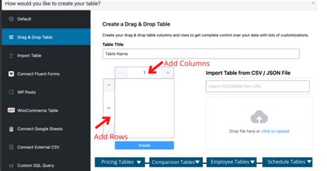Create Online Tables Easily With Drag And Drop Table Builder