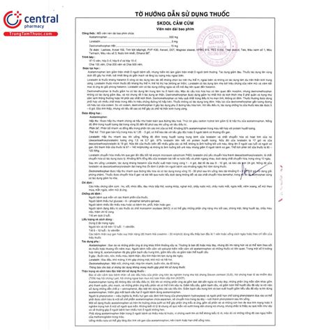 Thuốc Skdol Cảm Cúm Phương Đông Xóa Tan Các Triệu Chứng Khó Chịu Khi