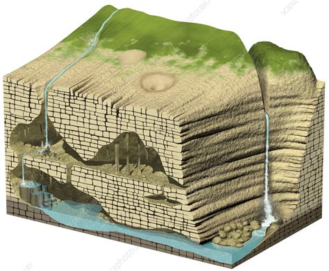 Cave Illustration Stock Image C060 5357 Science Photo Library Cave Illustration Stock Image C060 5357 Science Photo Library