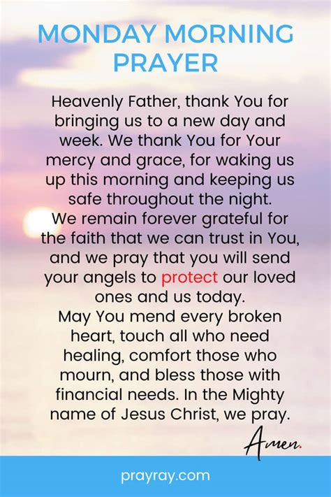 Monday Morning Prayers Need A Monday Prayer 60 To Start Your Week