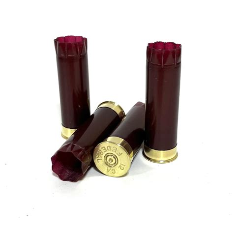 Blank Dark Red Shotgun Shells 12 Gauge Boutonnieres Glossy