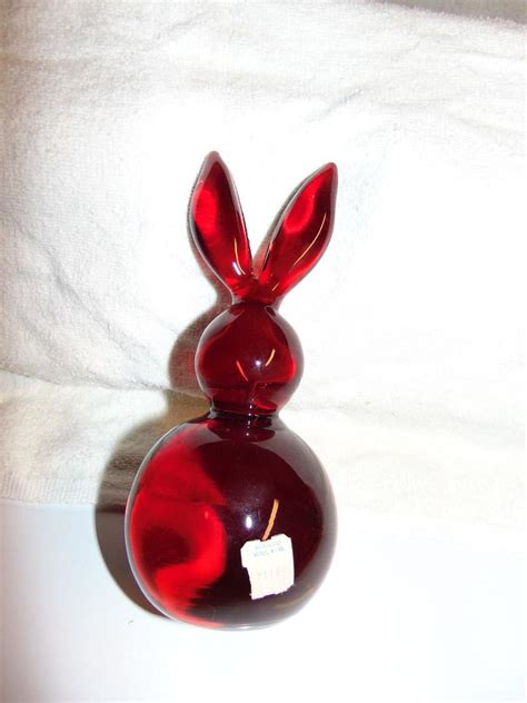 Blenko Ruby Red Rabbit With Sticker 1918262666