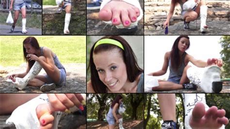 Minnie Navigating Stone Walls To Gimp To Her Favorite Quite Spot With Pov And Foot Play Casted